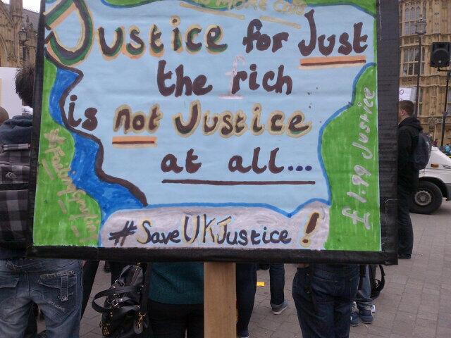 In pictures: today’s legal aid protest - Legal Cheek